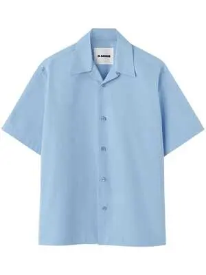 JIL SANDER Short-sleeve Cotton Shirt - Blue