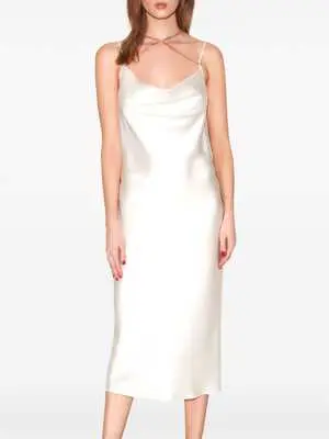 FLEUR DU MAL Chain-strap Midi Dress