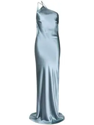Michelle Mason One-shoulder Gown - Blue
