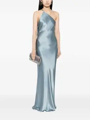 Michelle Mason One-shoulder Gown - Blue
