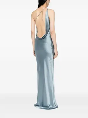 Michelle Mason One-shoulder Gown - Blue