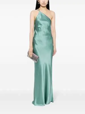 Michelle Mason One-shoulder Gown - Green