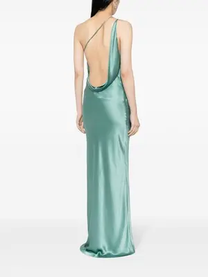 Michelle Mason One-shoulder Gown - Green
