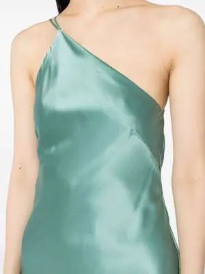 Michelle Mason One-shoulder Gown - Green
