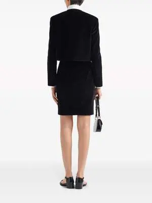 Prada Triangle-logo Velvet Jacket