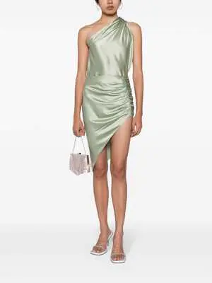 Michelle Mason Asymmetric Halterneck Top - Green