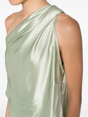 Michelle Mason Asymmetric Halterneck Top - Green