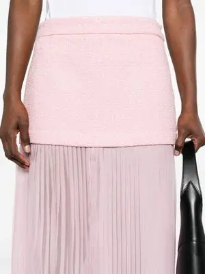 Gucci Layered Tweed Midi Skirt