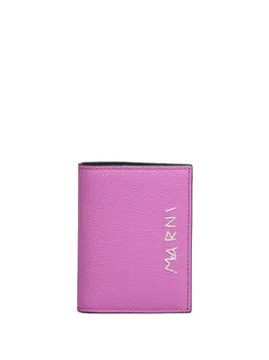 Marni Logo-embroidered Billfold Wallet - Pink