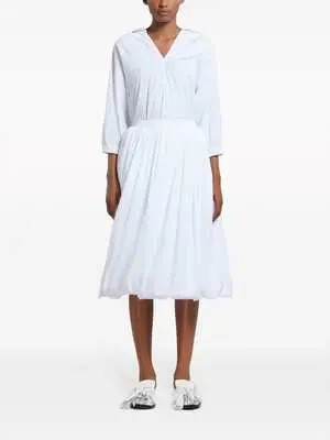 Marni Puffball-hem Midi Skirt - White