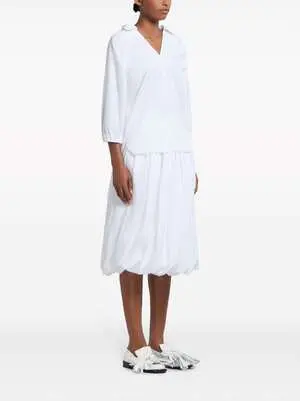 Marni Puffball-hem Midi Skirt - White