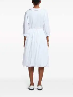 Marni Puffball-hem Midi Skirt - White