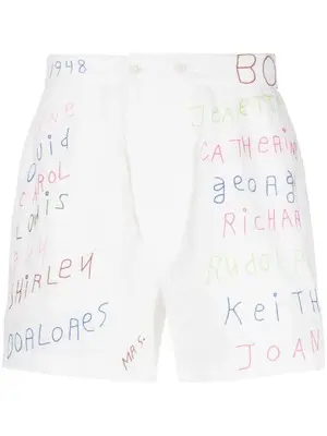 BODE Familial Hall Cotton Shorts