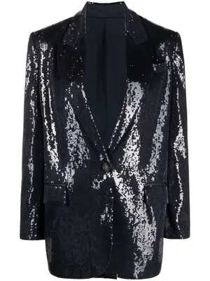 Brunello Cucinelli Sequin Embellished Single-breasted Blazer