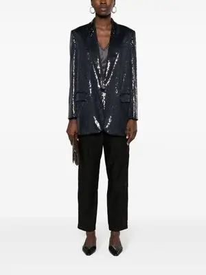 Brunello Cucinelli Sequin Embellished Single-breasted Blazer