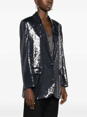 Brunello Cucinelli Sequin Embellished Single-breasted Blazer