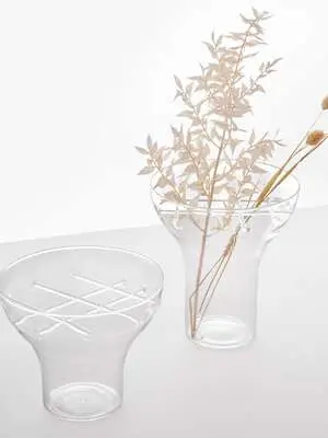 ICHENDORF MILANO Large Trame Glass Vase