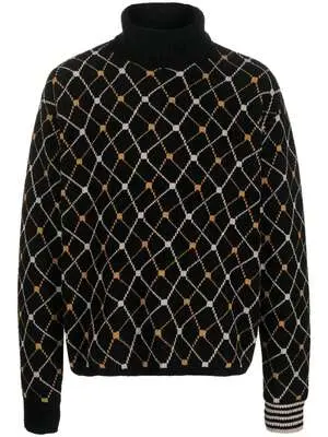 Random Identities Roll-neck Jacquard Jumper