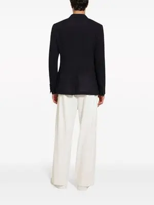 Dolce & Gabbana Double-breasted Linen Blazer - Blue