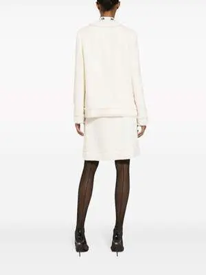 Dolce & Gabbana Round-neck Tweed Jacket - Neutrals