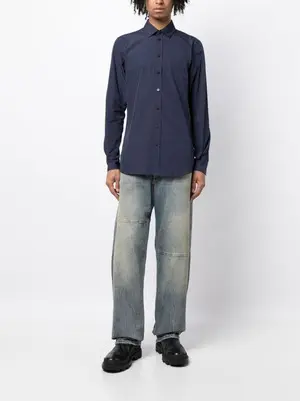 Moschino Logo-embroidered Cotton Shirt