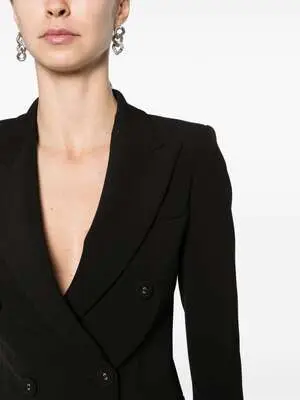 BLANCA VITA Double-breasted Blazer - Black
