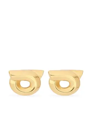 FERRAGAMO Gancini Stud Earrings - Gold