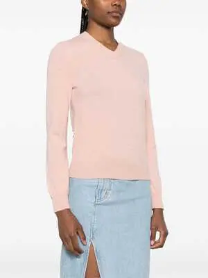 Play Comme Des Garcon Heart Logo Wool Jumper - Pink