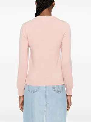 Play Comme Des Garcon Heart Logo Wool Jumper - Pink