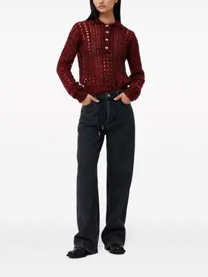 GANNI Drawstring-fastening Straight-leg Jeans