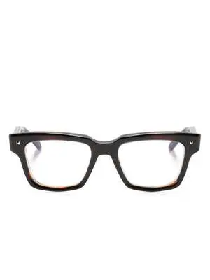 Valentino Garavani Xxii Rectangle-frame Glasses - Brown