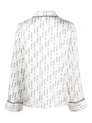 Kiki De Montparnasse Fucking Beautiful Logo-print Pajama Top - White