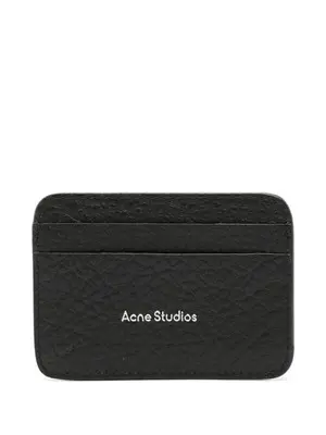 Acne Studios Logo-print Leather Cardholder - Black