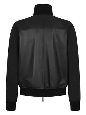 Dsquared2 Panelled Leather Track Jacket