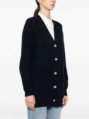 Chloé V-neck Fine-knit Cardigan
