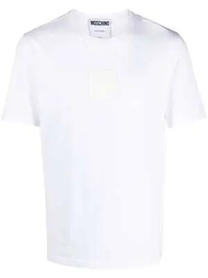 Moschino Logo-patch Stretch-cotton T-shirt - White