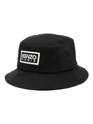Kenzo Embroidered Logo Bucket Hat - Black