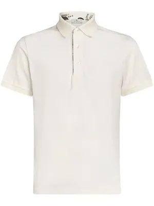 Etro Pegaso-embroidered Cotton Polo Shirt - White