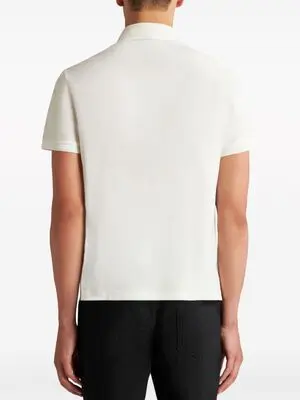 Etro Pegaso-embroidered Cotton Polo Shirt - White