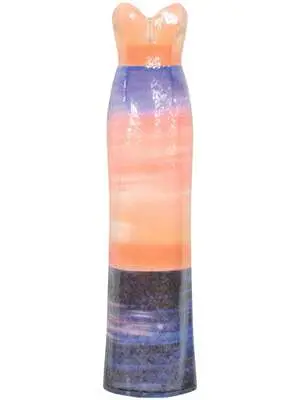 Rebecca Vallance Oriana Sequinned Ombré Gown