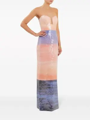 Rebecca Vallance Oriana Sequinned Ombré Gown
