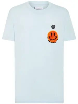 Philipp Plein Smile Cotton T-shirt - Blue