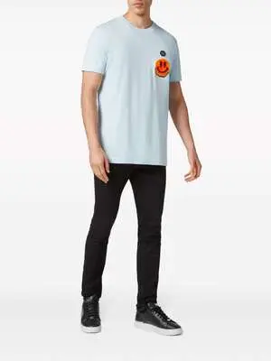Philipp Plein Smile Cotton T-shirt - Blue