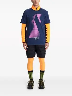 Aztech Mountain Altitude Logo-print Cotton T-shirt - Blue