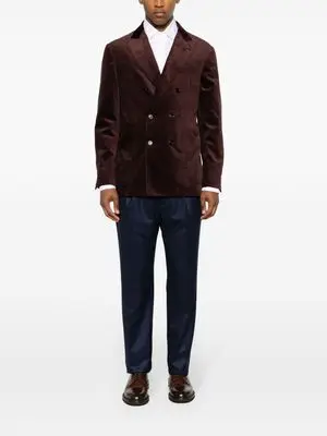 Brunello Cucinelli Inverted-pleat Tailored Trousers - Blue