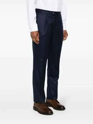 Brunello Cucinelli Inverted-pleat Tailored Trousers - Blue