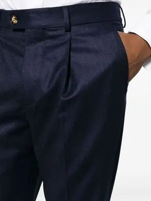 Brunello Cucinelli Inverted-pleat Tailored Trousers - Blue