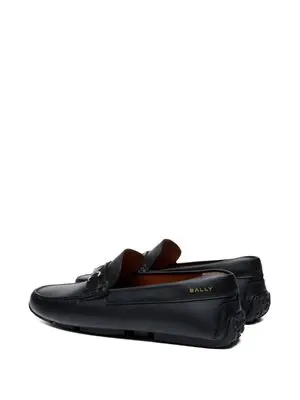 Bally Logo-plaque Leather Loafers