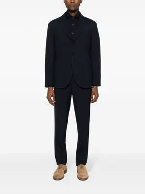 Brunello Cucinelli Spread-collar Cotton Shirt - Blue