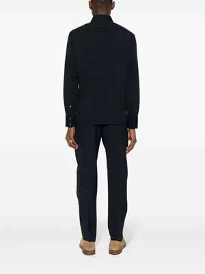 Brunello Cucinelli Spread-collar Cotton Shirt - Blue